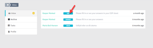 Employee: How to fill in your EDP questionnaire