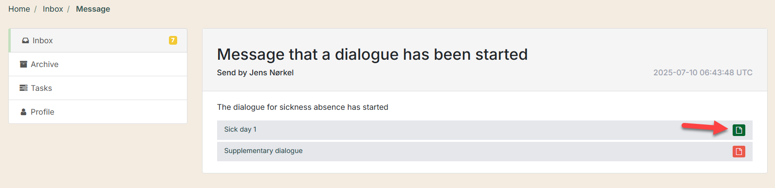 Employee: How to find your sickness absence minute