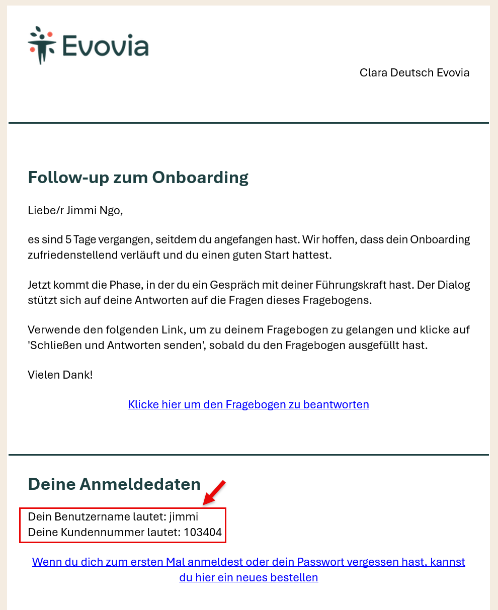 Deinen Benutzernamen und deine Kundennummer finden