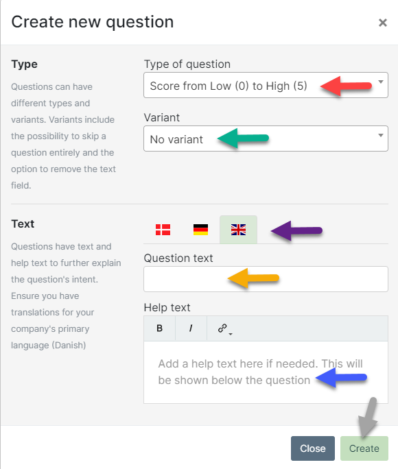 Edit a questionnaire