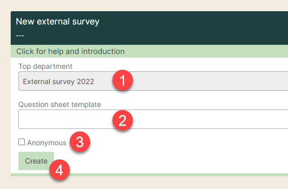 How to send out an external survey