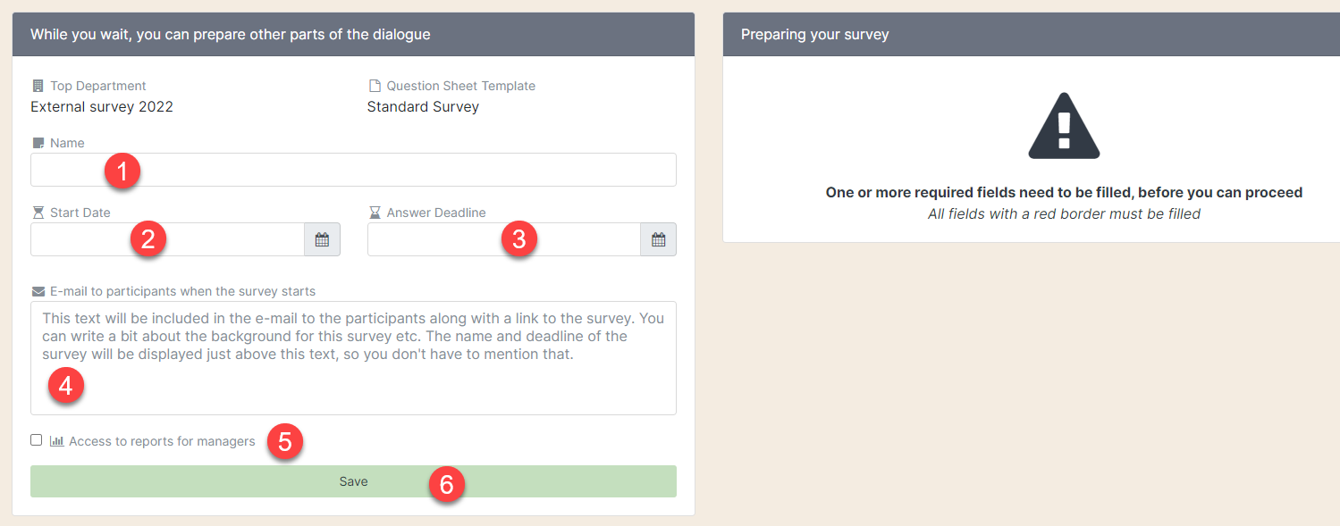 How to send out an external survey
